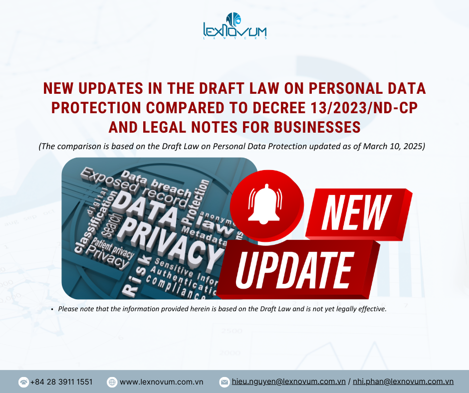 New updates in the Draft Law on Personal Data Protection compared to ...